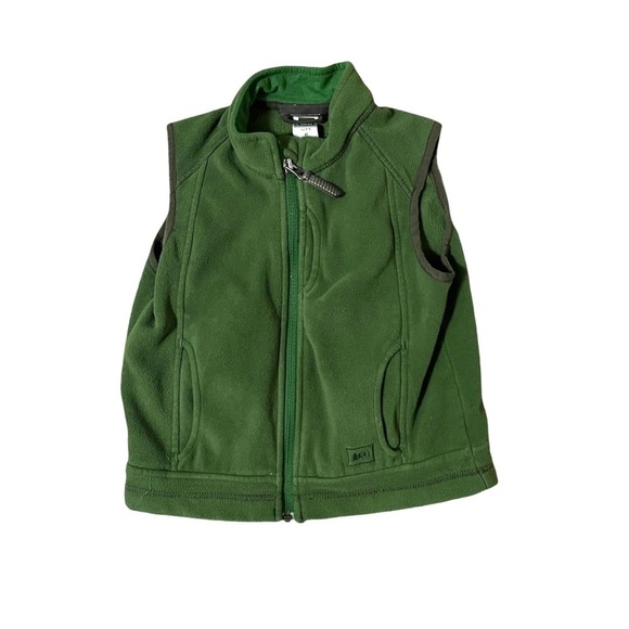 REI | Jackets & Coats | Rei Little Tots Green Fleece Vest | Poshmark